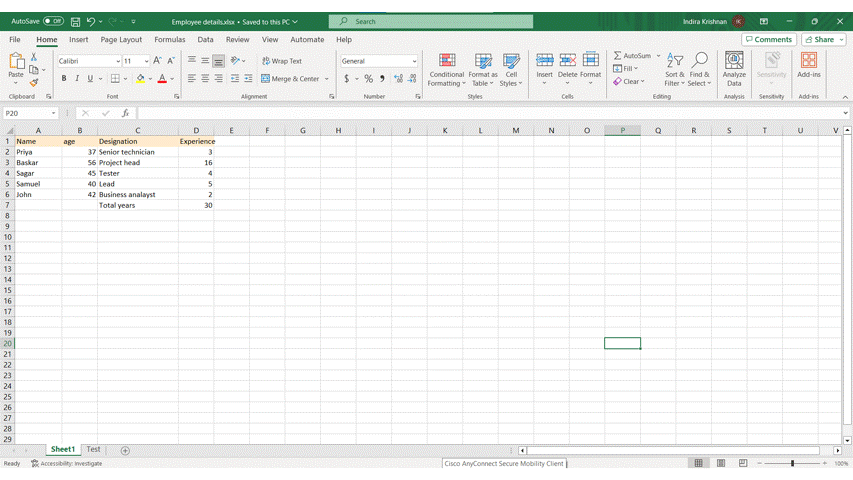 Excel Automation-InsertAnd DeleteRow | Robility Docs